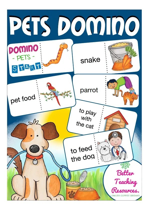 Dominoes: Pets by Teach Simple