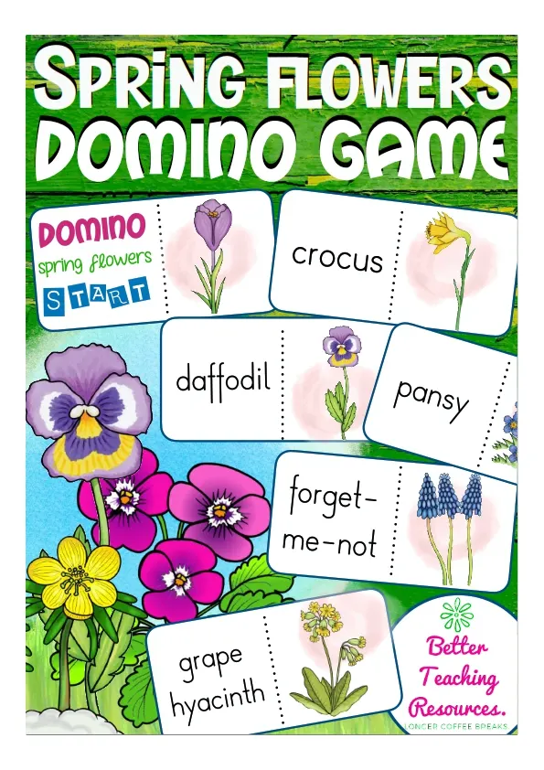 Dominoes: Spring Flowers by Teach Simple