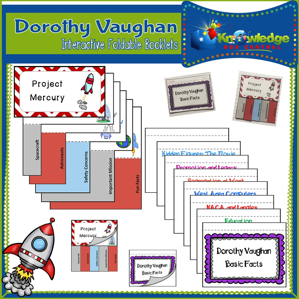 Dorothy Vaughan Interactive Foldable Booklets – EBOOK by Teach Simple