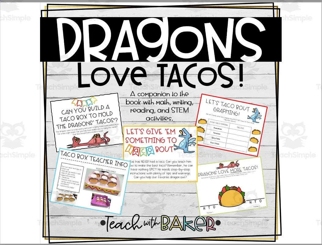 Dragons love tacos: Cross Curricular by Teach Simple