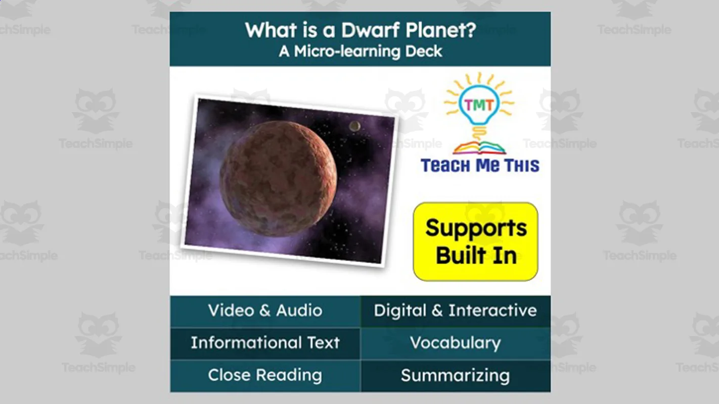 Dwarf Planets | Interactive Science Lesson | Micro-Learning Deck by ...