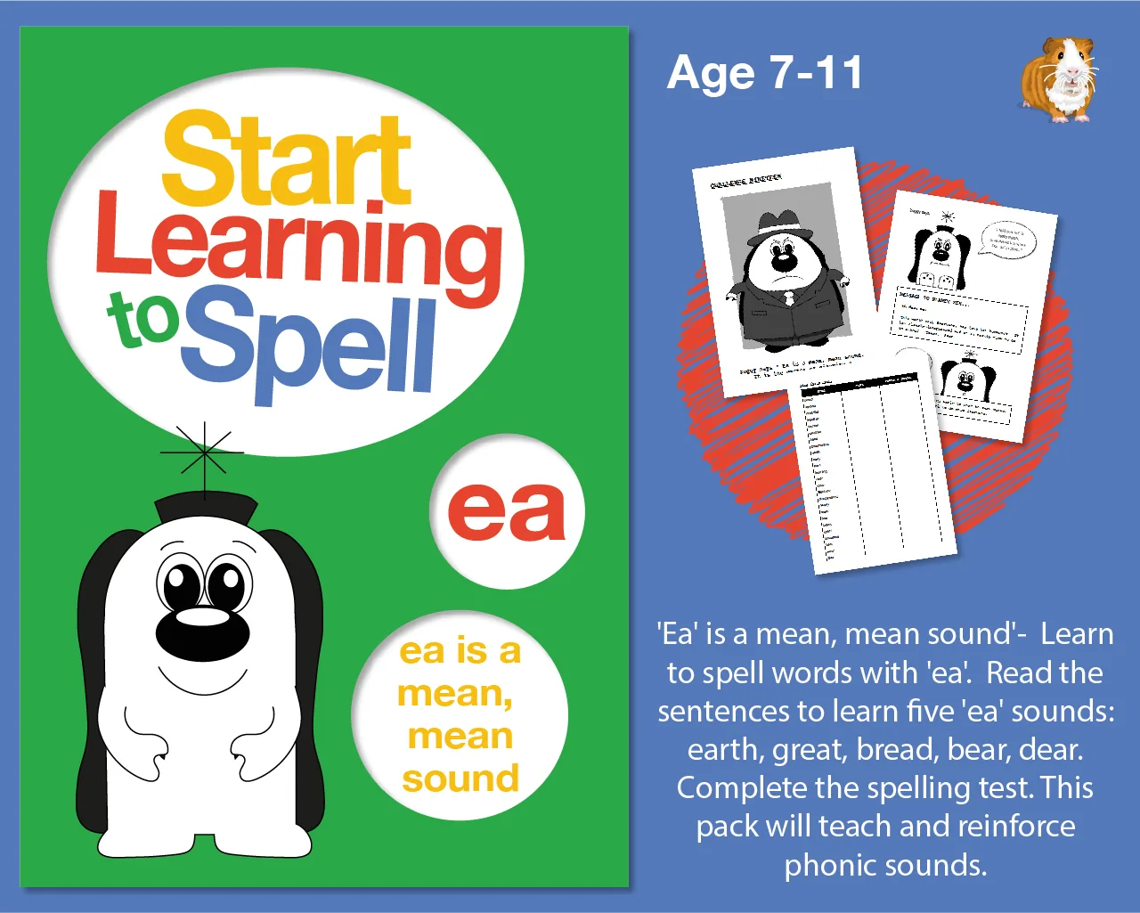 'Ea' Is A Mean, Mean Sound' Spell Words With 'ea' (7-11 years) by Teach ...