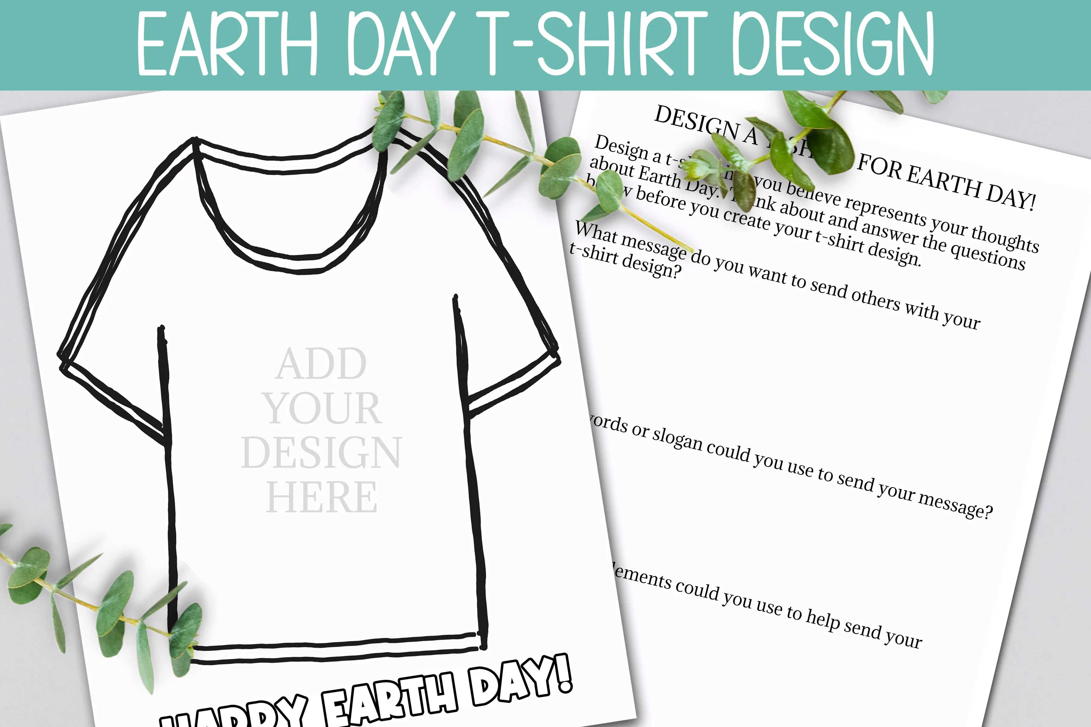 EARTH DAY T-SHIRT DESIGN, DIY ENVIRONMENTAL RESPONSIBILITY POSTER by ...