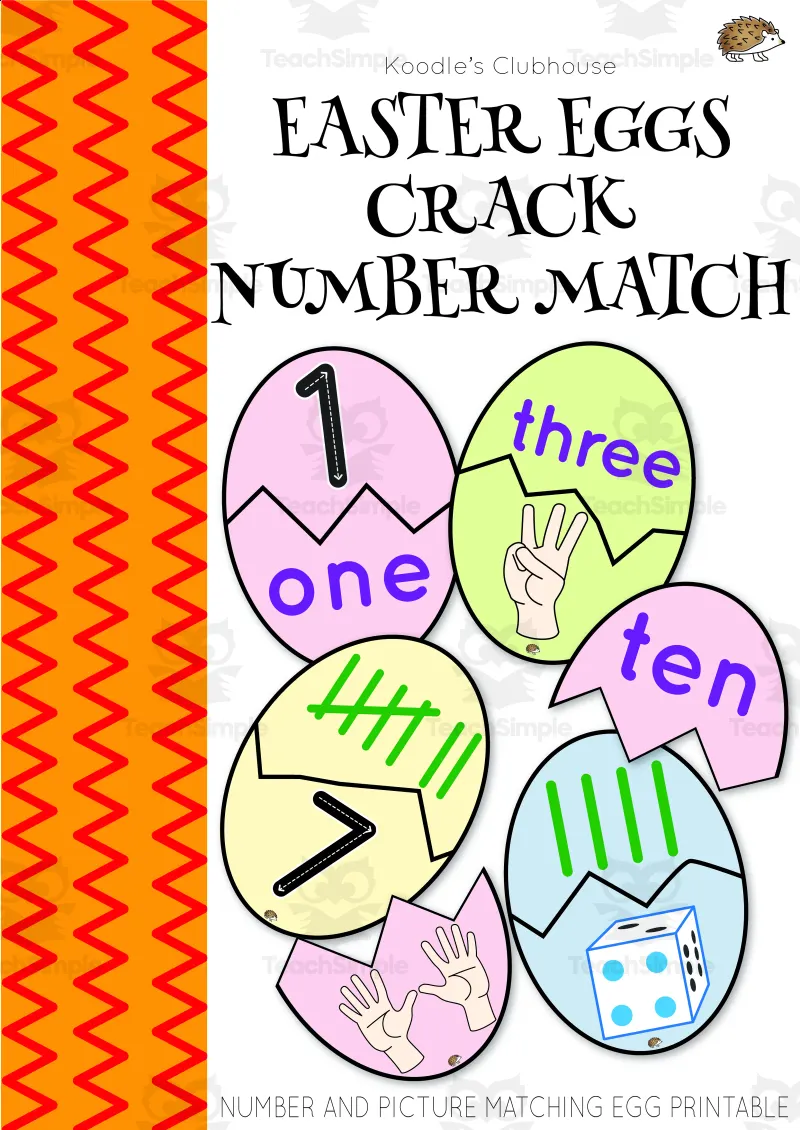 Easter Egg Crack Number Matching by Teach Simple