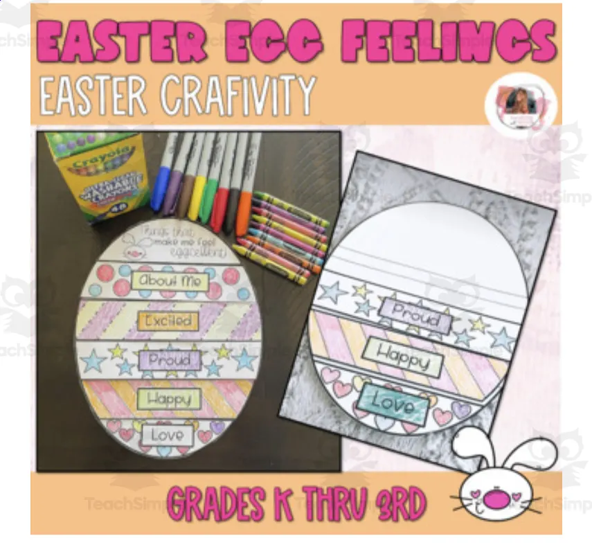 Easter Egg Feelings Spring Creativity | Spring SEL Craft by Teach Simple