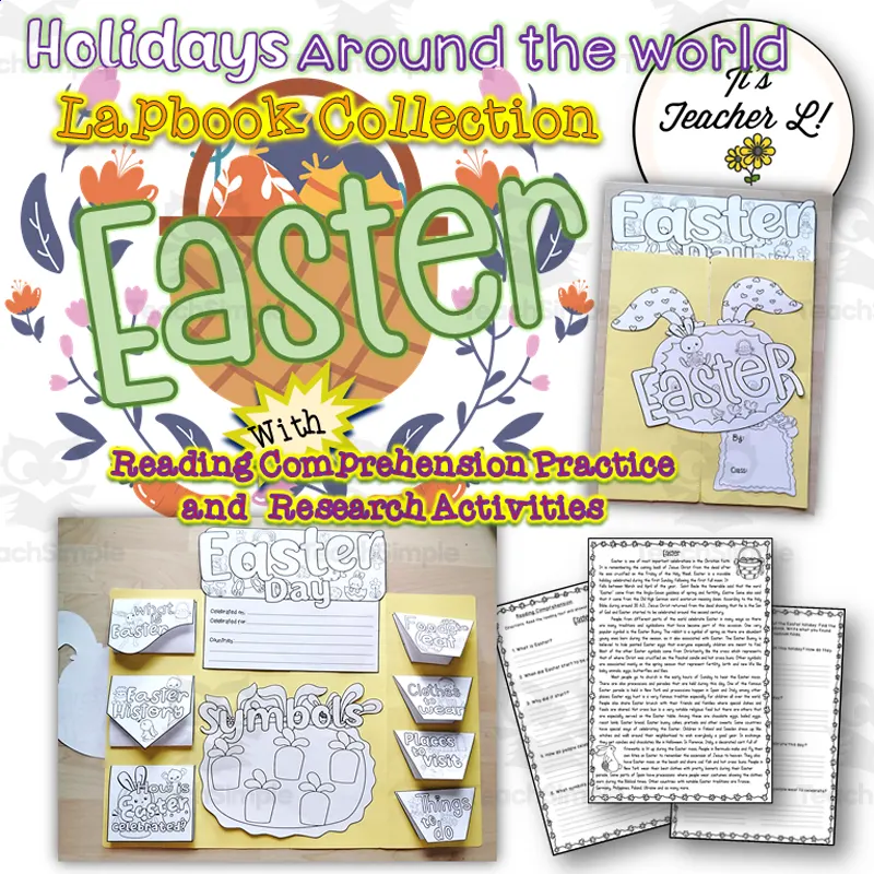 Easter Lapbook with Reading Comprehension Activities by Teach Simple