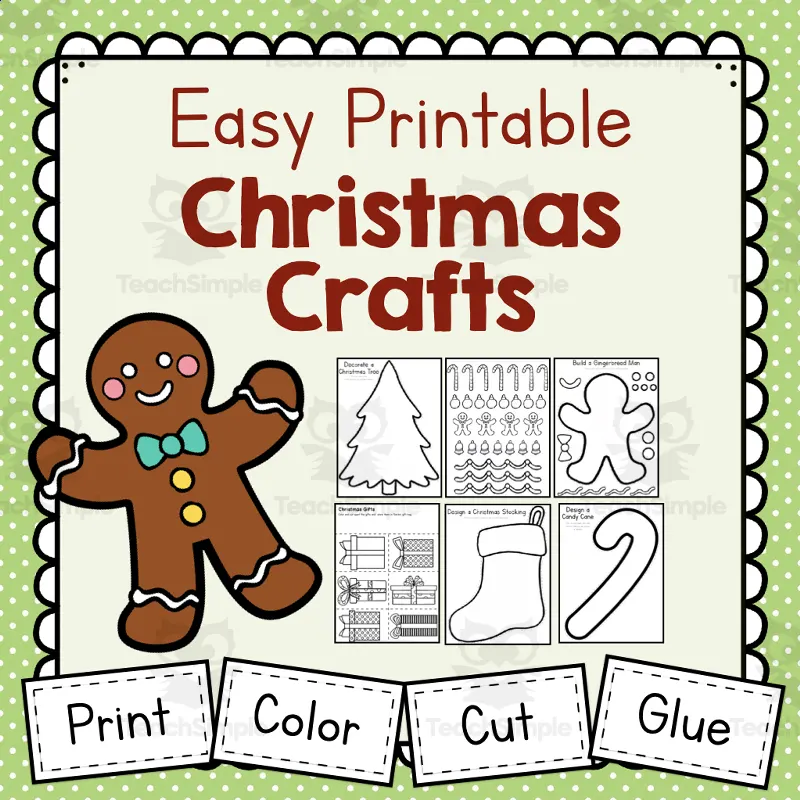 Easy Printable Christmas Crafts by Teach Simple