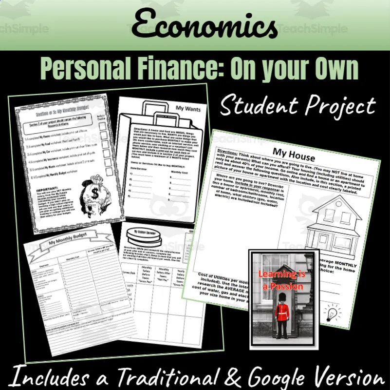 Economics: Personal Finance Student Project by Teach Simple