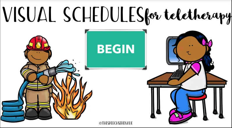 EDITABLE Digital Visual Schedules with Tokens - FireFighter by Teach Simple