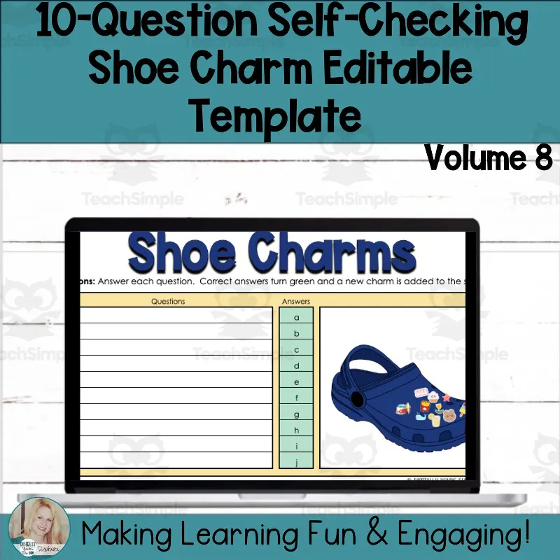 Editable Self-Checking Template - Digital Resource Vol. 8 by Teach Simple
