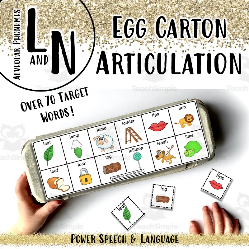 Egg Carton Artic, Speech Therapy Activities, L Articulation, Homework ...