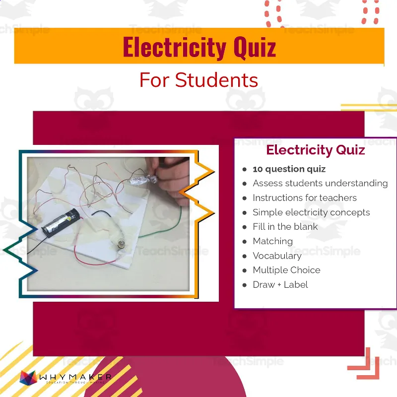 Electricity Quiz by Teach Simple