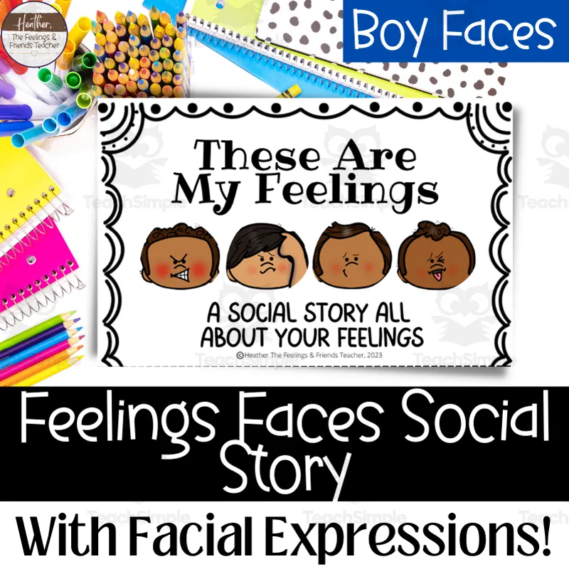 Emotions and Body Feelings Social Story-- Character Kids-- Boy Version ...