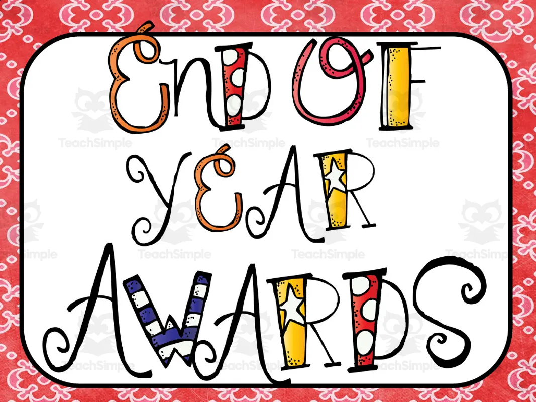 End of Year Class Awards by Teach Simple