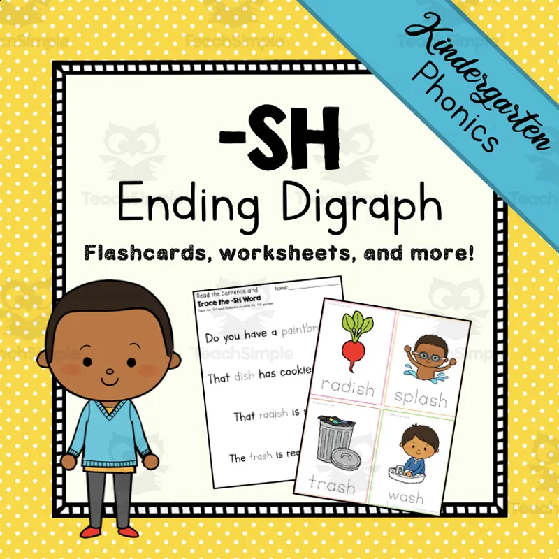 Ending Digraph: -SH Activity Packet | Printable Resources to Teach ...