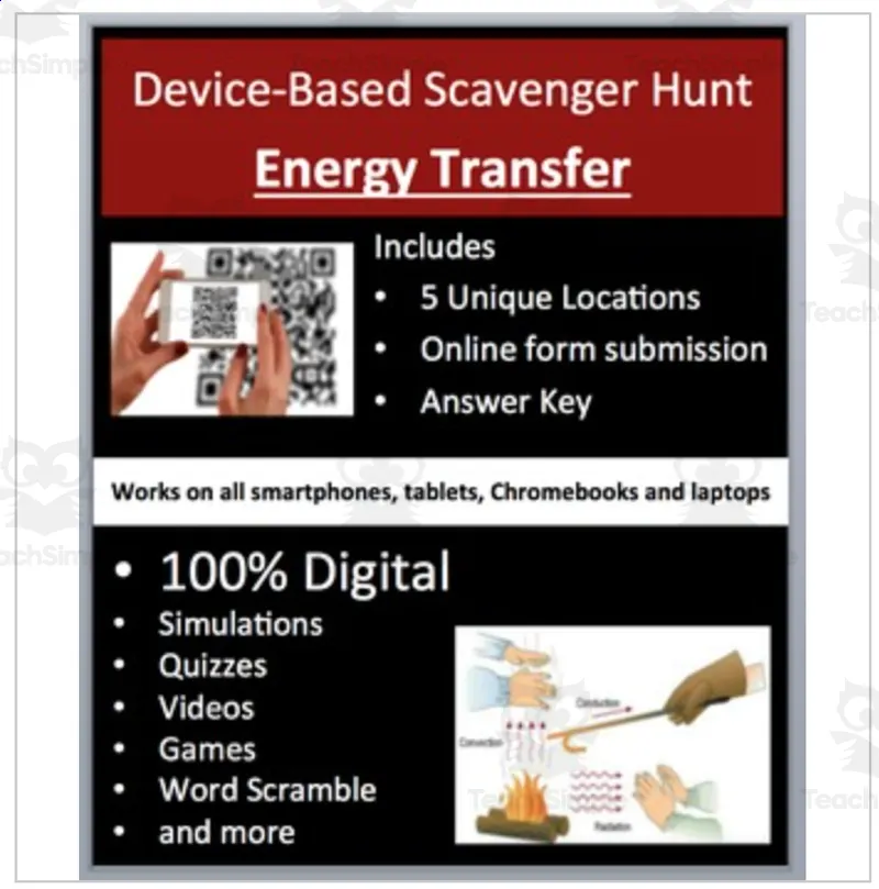 Energy Transfer – Device-Based Scavenger Hunt Activity by Teach Simple