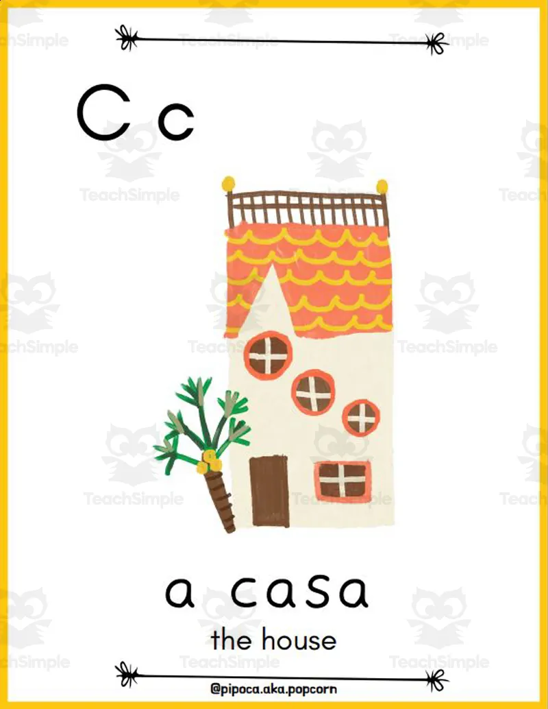 European Portuguese/ English Alphabet Letters Posters - Letra C by ...