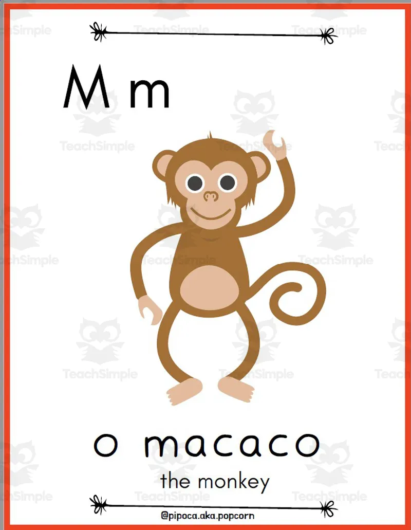 European Portuguese/ English Alphabet Letters Posters - Letra M by ...