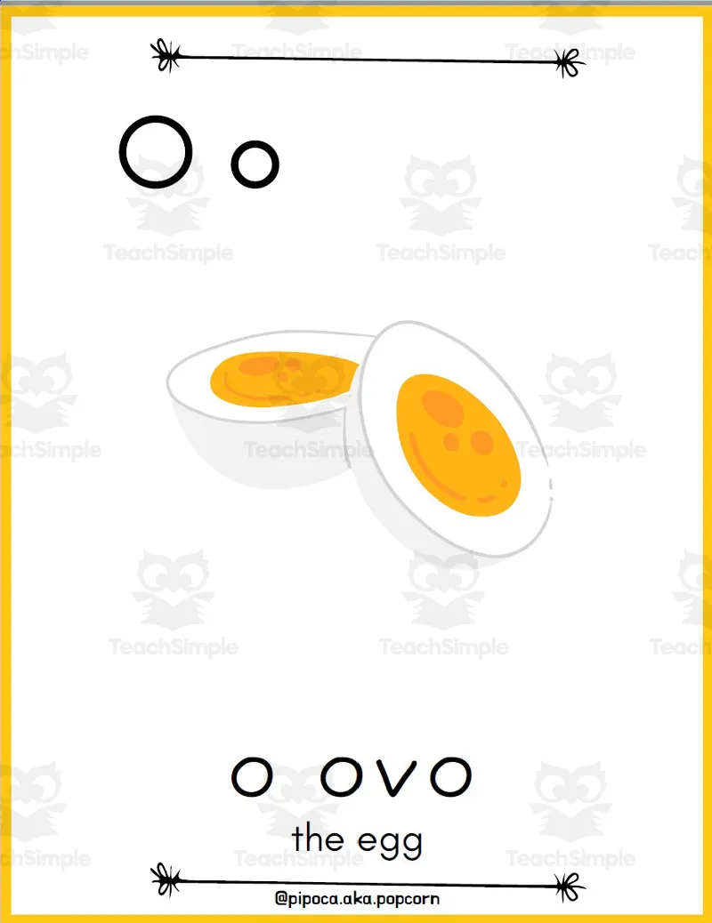 European Portuguese/ English Alphabet Letters Posters - Letra O by ...