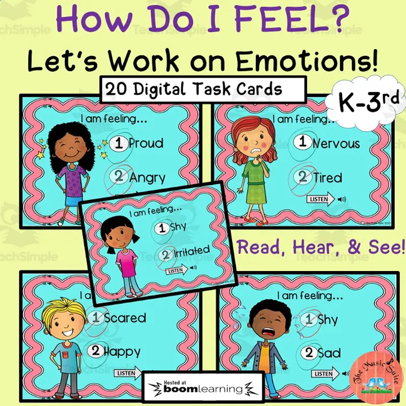 Exploring Emotions Boom Cards by Teach Simple