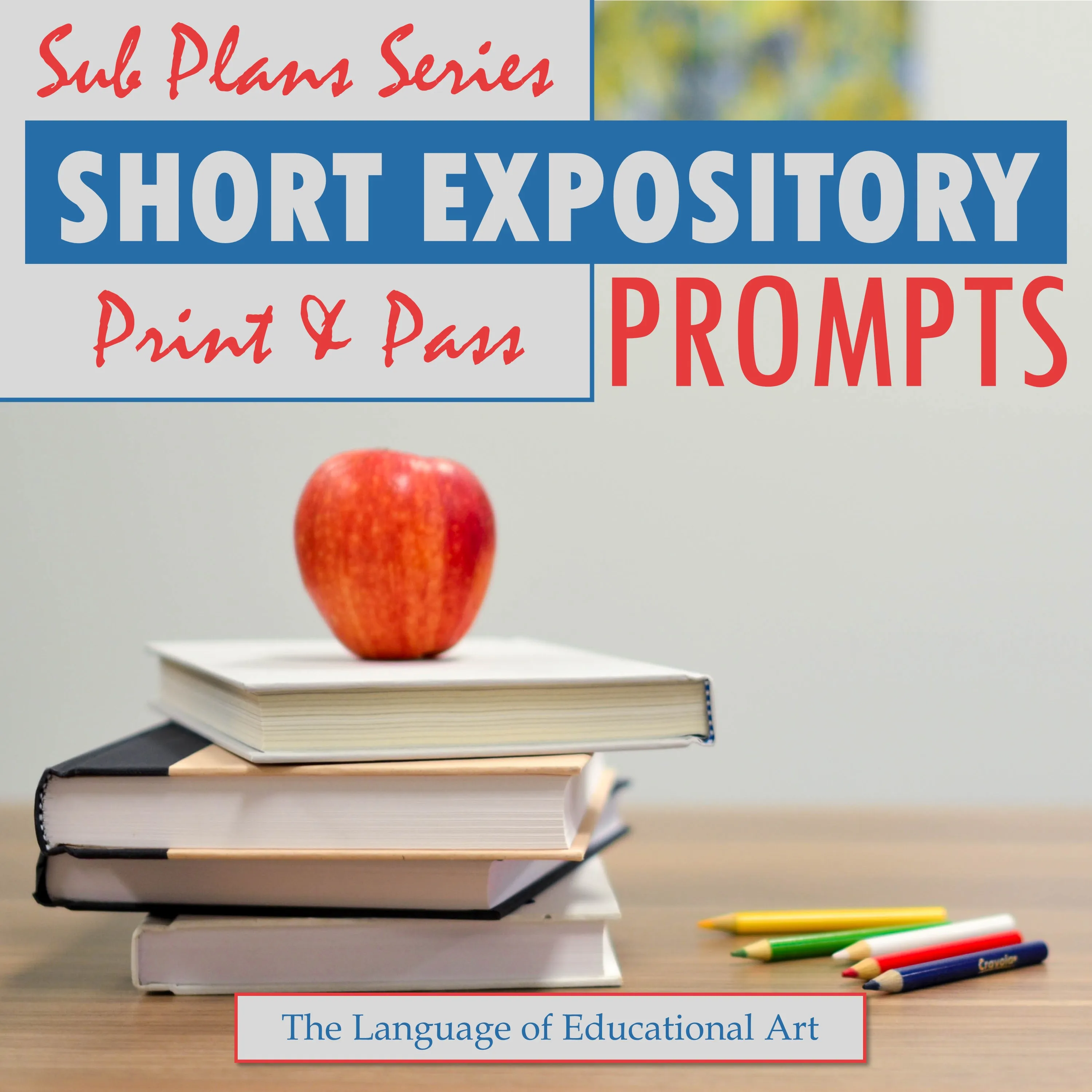 Expository Essay Sub Plans Prompts (Print & Pass) by Teach Simple