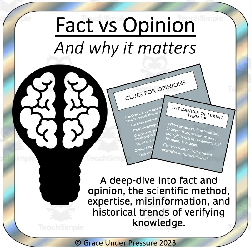 Fact vs. Opinion, Expertise, Scientific Method: A Deep-Dive into ...