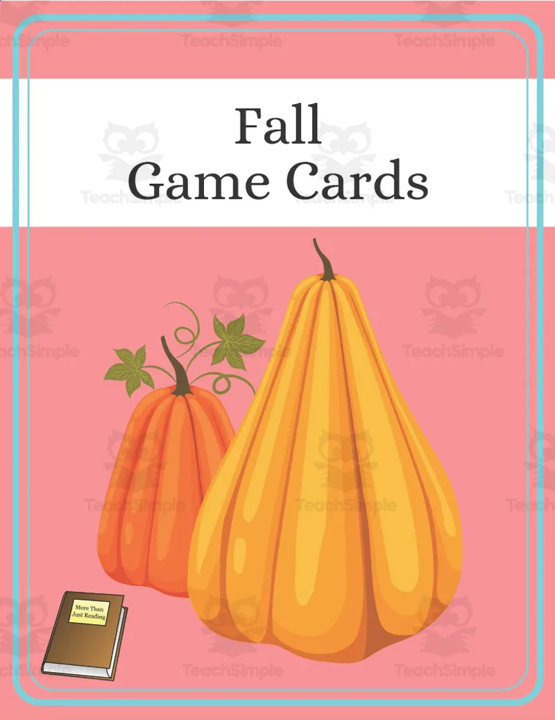 Fall Game Cards by Teach Simple