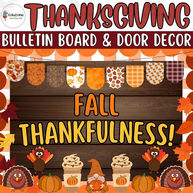 Fall Thankfulness! Bulletin Board and Door Decor Crafts: Autumn Ideas ...
