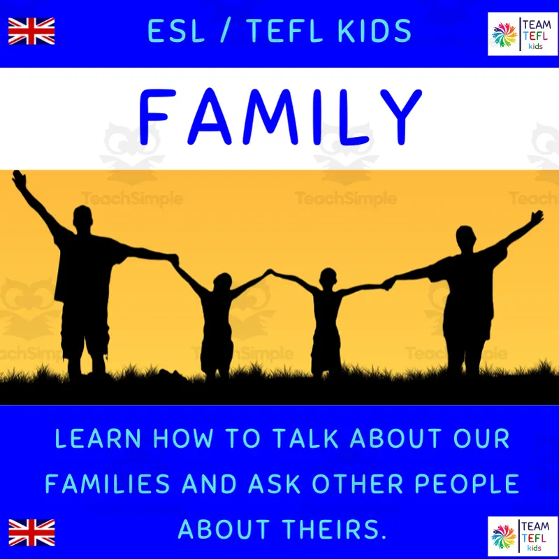 Family ESL Lesson Plan For Kids and Early Learners by Teach Simple
