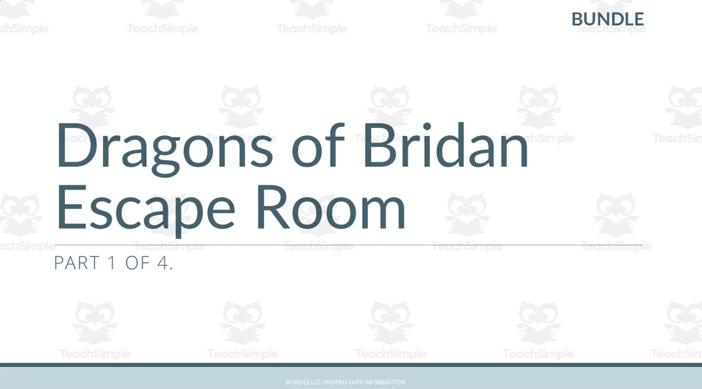 Fantasy-Themed Math Escape Room Lesson 1 by Teach Simple