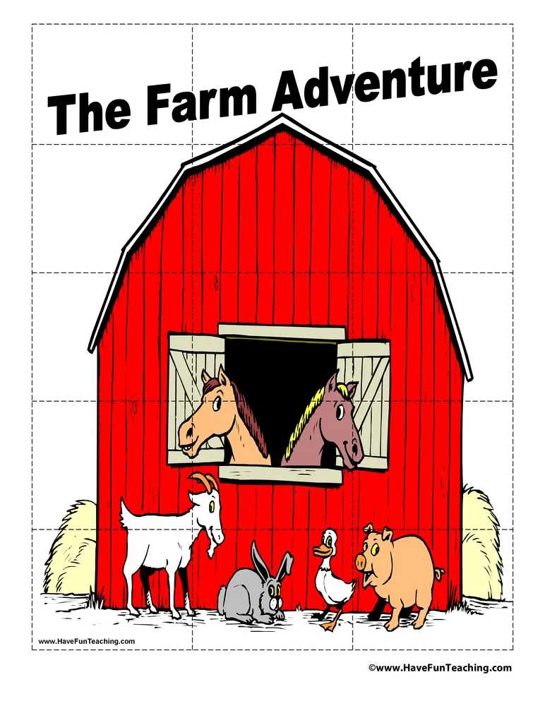 Farm Puzzle by Teach Simple