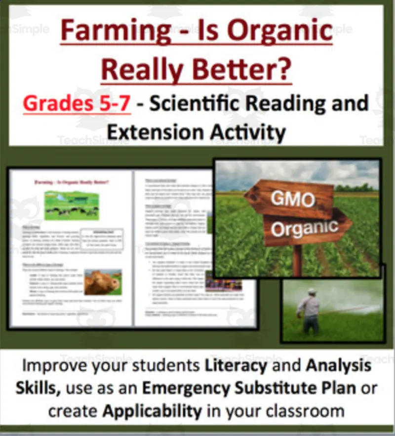 Farming – Is Organic Really Better? - Science Reading Article - Grades ...
