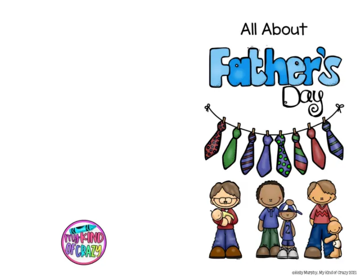 Father's Day Adapted Book, Printable, Color and BW, Special Ed by Teach ...