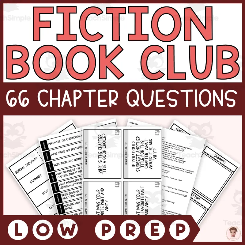 Fiction Book Club (66 Chapter-by-Chapter Questions for Any Book) by ...