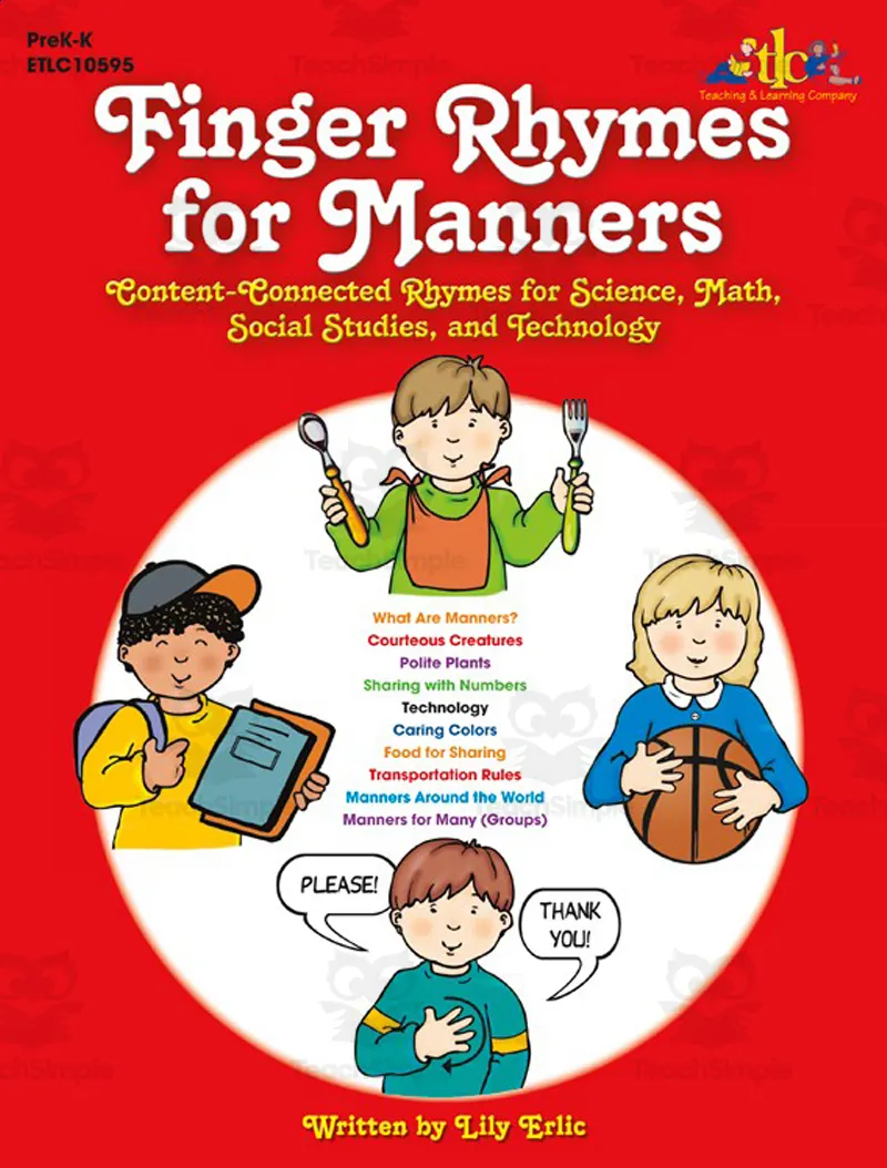 Finger Rhymes for Manners: Content-Connected Rhymes for Science, Math ...