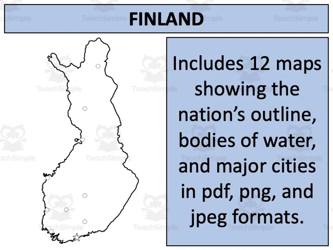 Finland Map Resources by Teach Simple