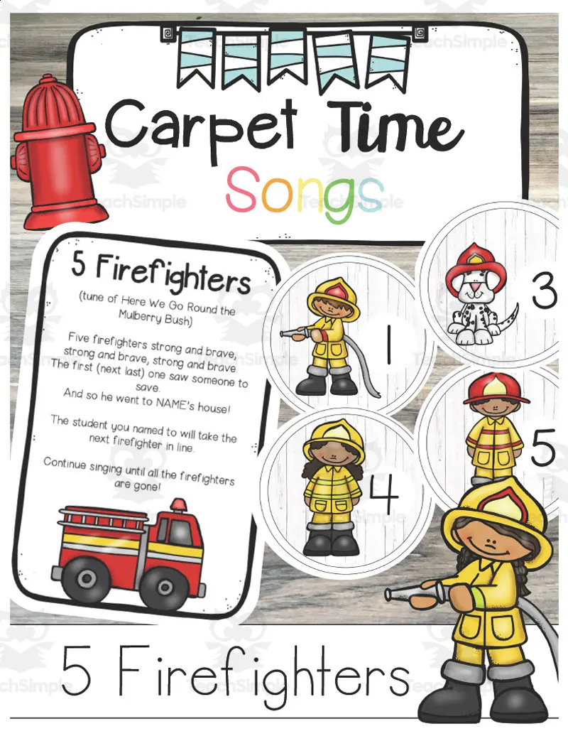 Firefighters Carpet Song by Teach Simple