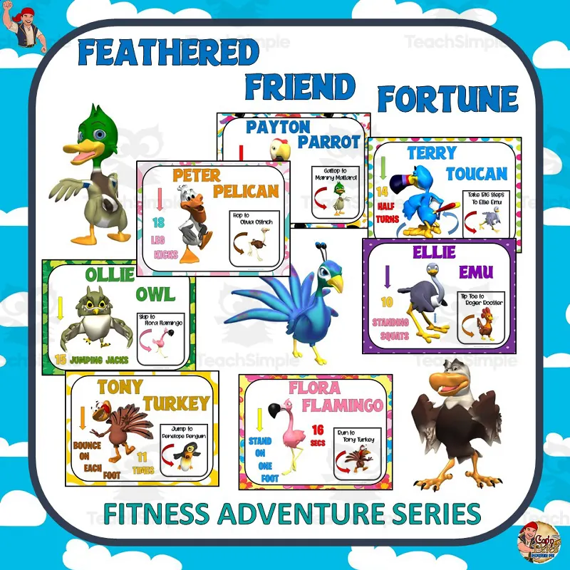 Fitness Adventure Series - Feathered Friend Fortune by Teach Simple
