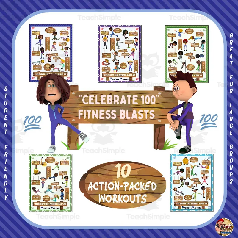 Fitness Blasts - Celebrate 100 by Teach Simple