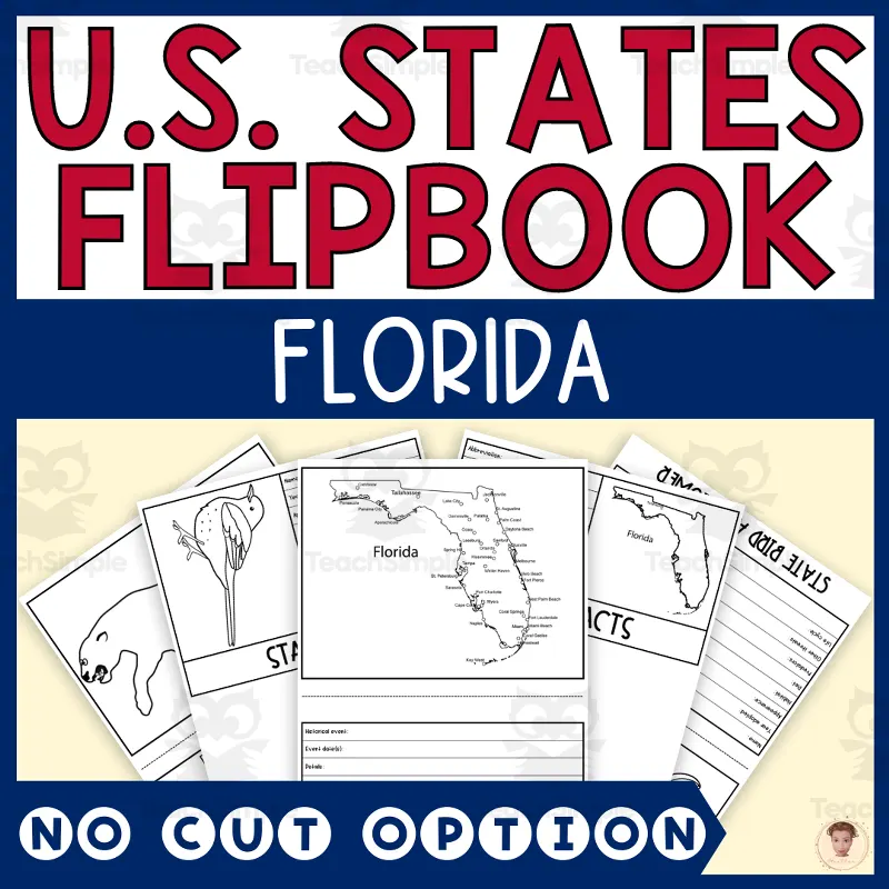 Florida State Flipbook (Capital, Bird, Flower, Flag, Animal) by Teach ...