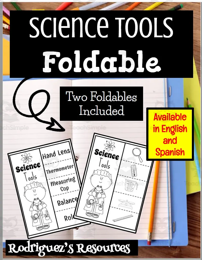 Foldable: Science Tools (Spanish and English) by Teach Simple