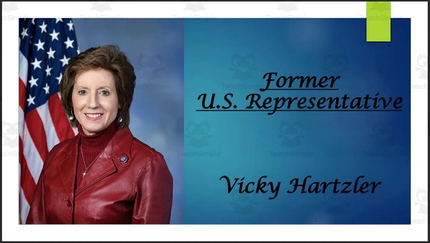 Former U.S. Representative Vicky Hartzler (MO) BIO PPT by Teach Simple