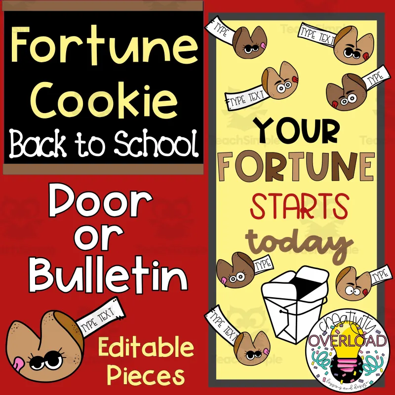 Fortune Cookie Back to School Bulletin Board by Teach Simple
