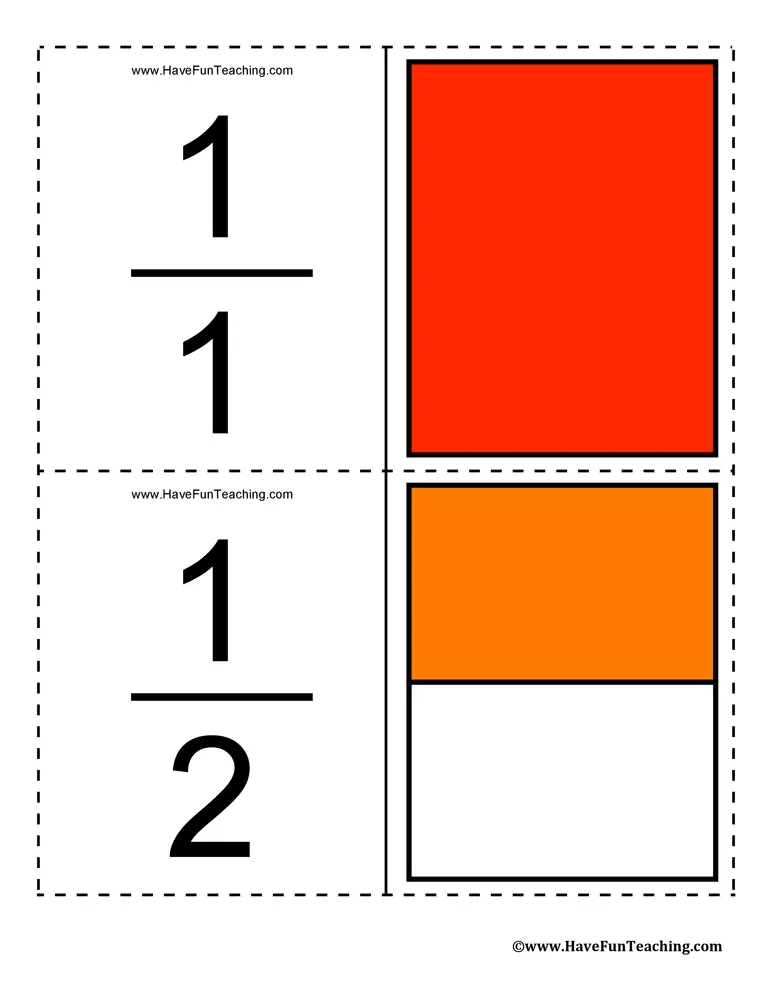Fraction Flash Cards by Teach Simple
