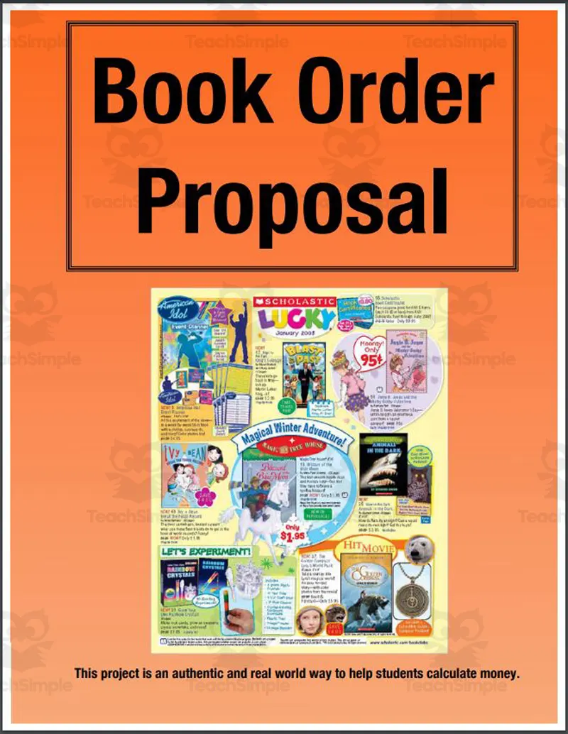 FREE Book Order Proposal: Real Life Problem Solving for Classroom ...