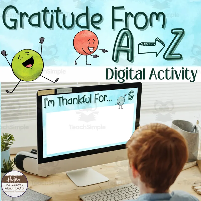Free Digital Gratitude Activity for Elementary Students by Teach Simple