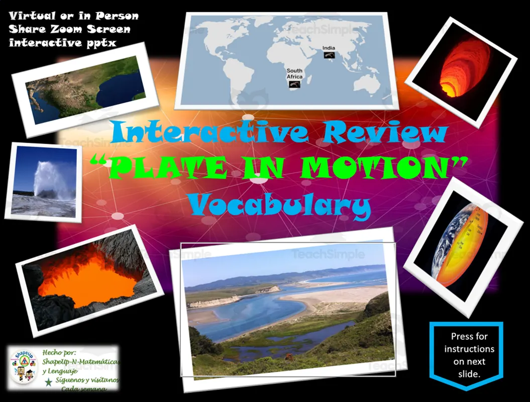 Free Science Plates in Motion Interactive Vocabulary Review Activity by ...