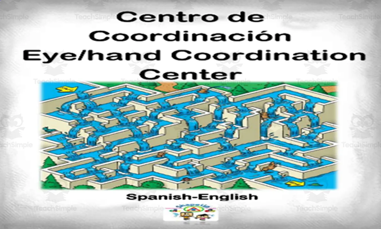 Free Spanish Eye-Hand Coordination Interactive Center Activity by Teach ...