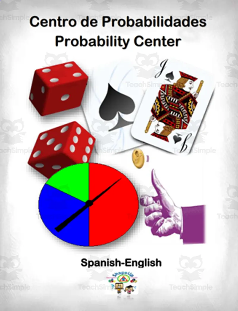 Free Spanish Interactive Math Probabilities Center Activity by Teach Simple