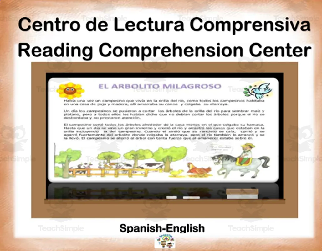 Free Spanish Interactive Reading Comprehension Center Activity by Teach ...